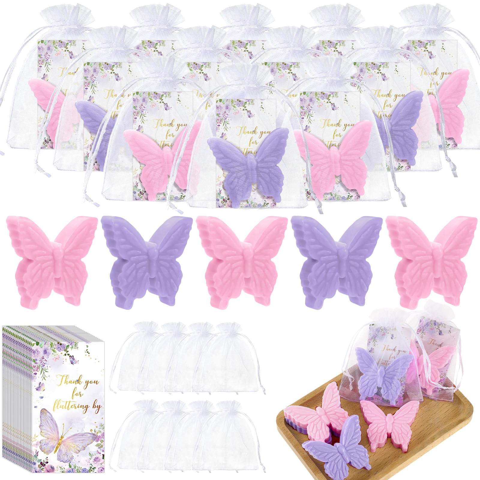 Dunzy 30 Sets Butterfly RRF12 Theme Baby Shower for Guests Butterfly ...