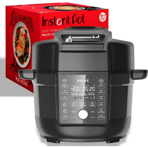 Duo Crisp Ultimate Lid,13-in-1 Air Fryer&Pressure Cooker Combo, Sauté ...
