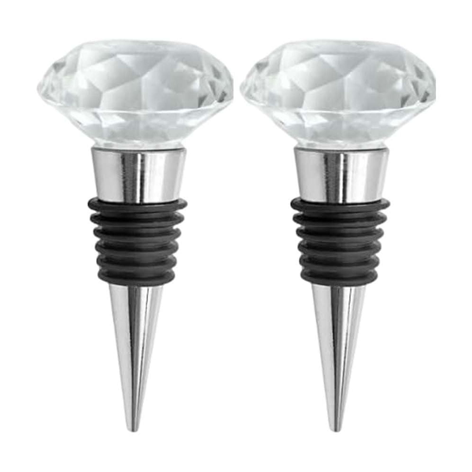 Duo Crystal Wine Stopper Set - -Studded Premium Bottle Seal ...