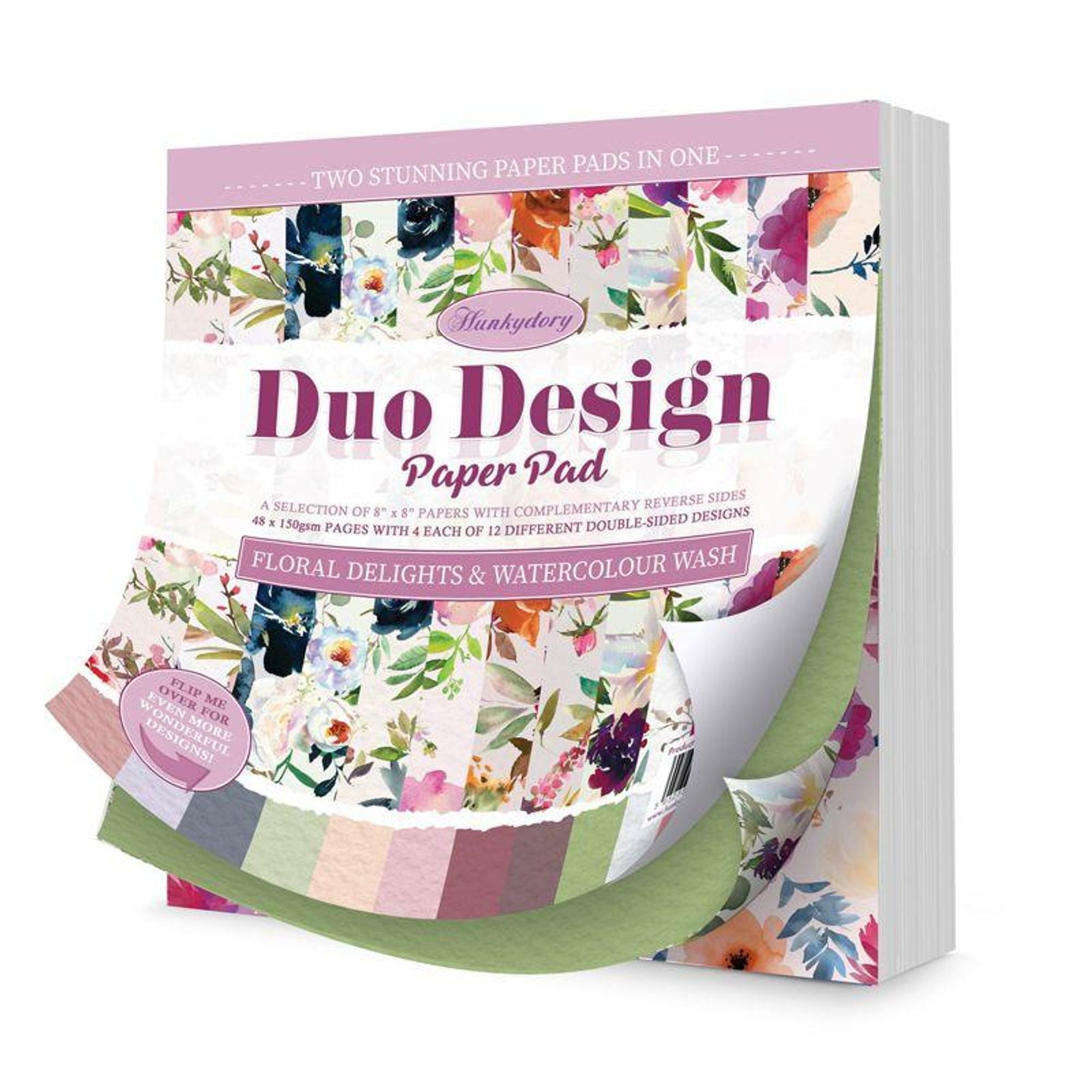 Duo Design Paper Pad - Floral Delights & Watercolour Wash - Walmart.com