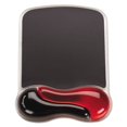 Duo Gel Wave Mouse Pad with Wrist Rest, 9.37 x 13, Red | Bundle of 10 ...