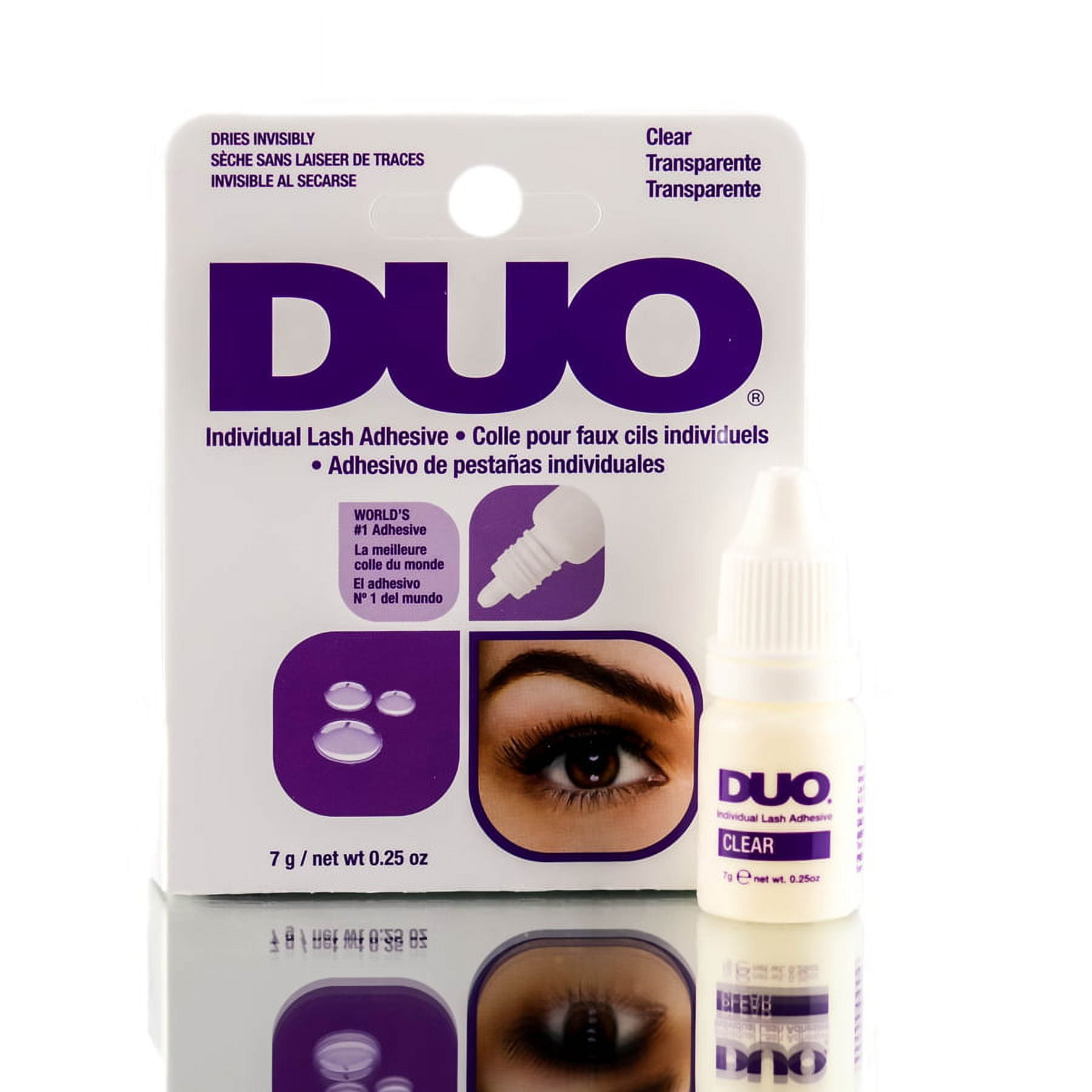 Duo Individual Lash Adhesive - Clear- 0.25 oz - Pack of 1 with Sleek ...