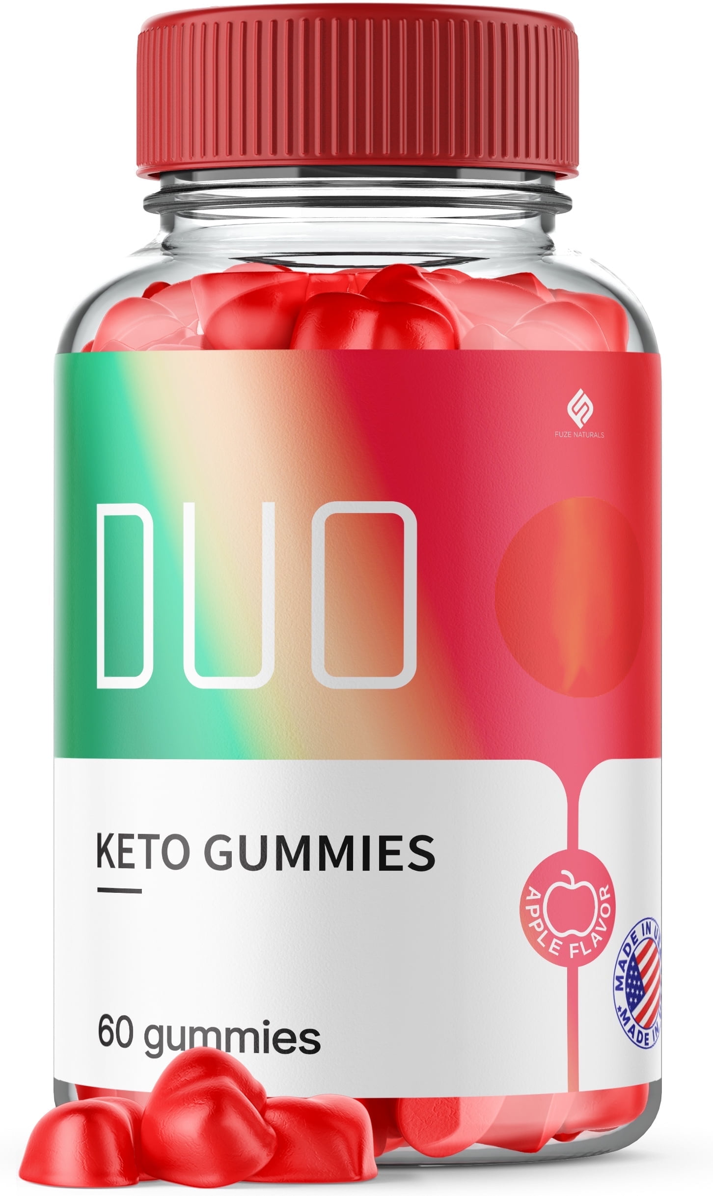 Duo Keto + ACV 1000mg Gummies Vitamin B12 Vitamin B6 Apple Cider ...