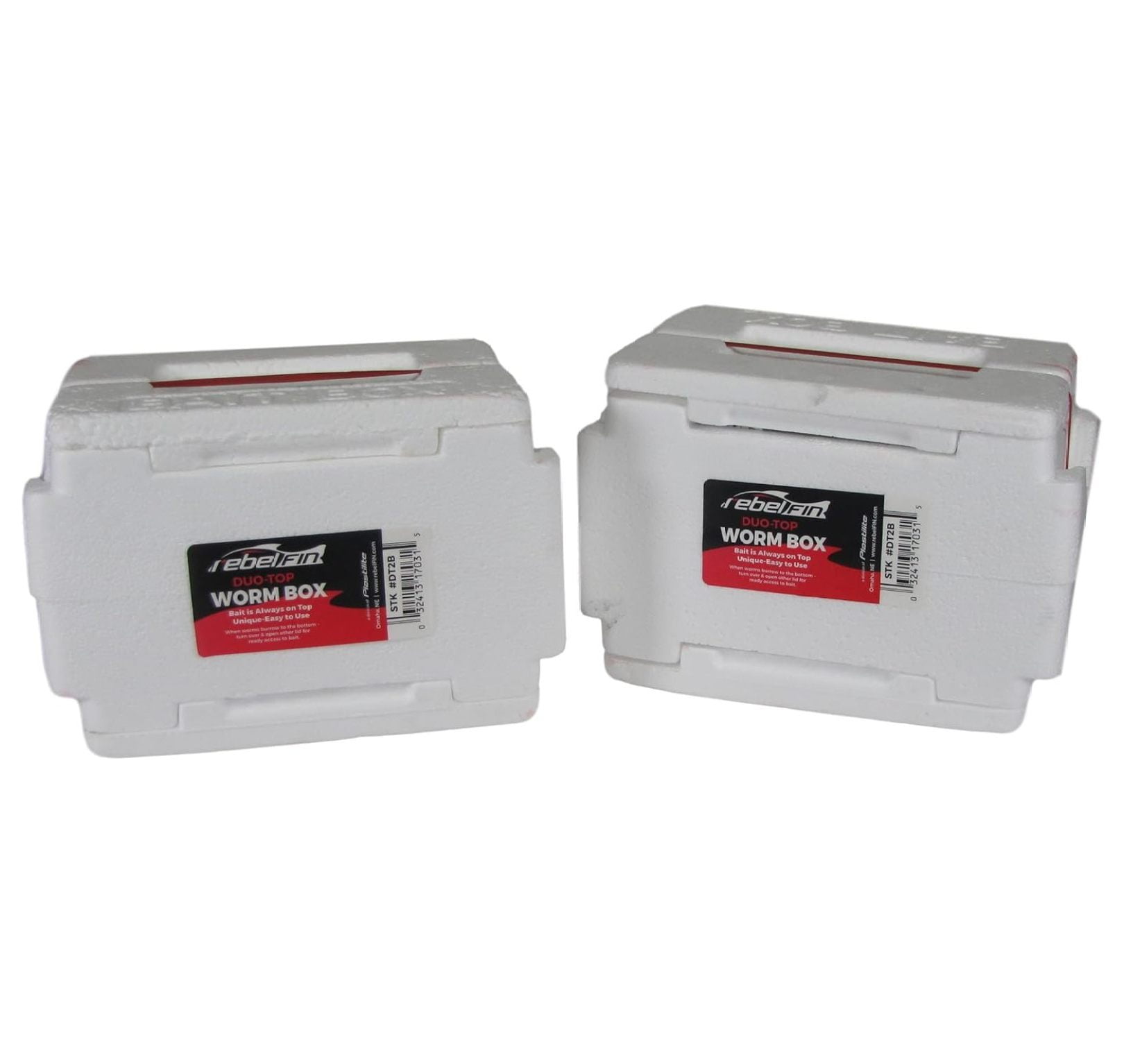 Duo-Top Worm Box - Live Bait container for Nightcrawler Red Worms - 2 ...