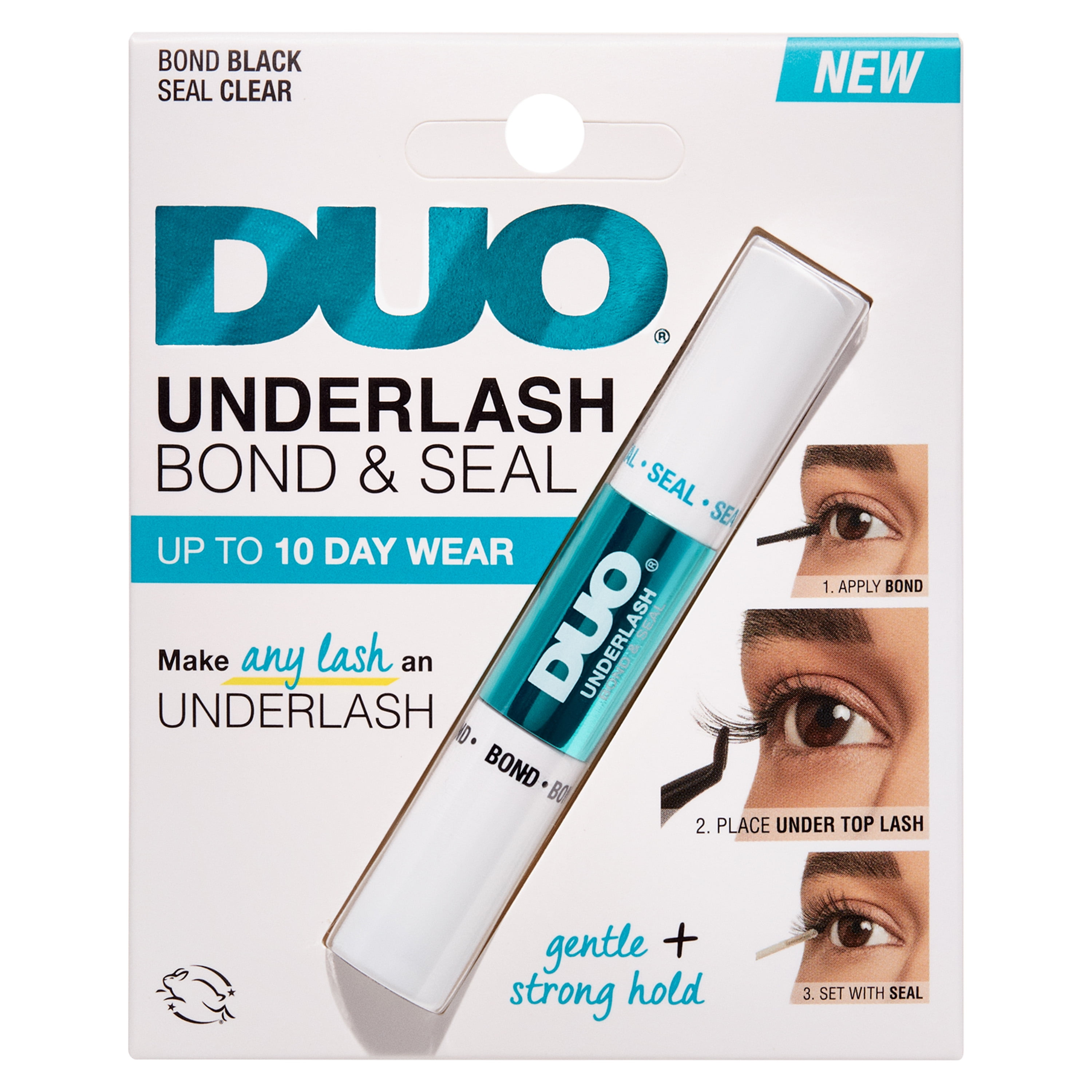 Duo Underlash Bond and Seal False Eyelash Liquid Glue, Lash Adhesive, Black, Clear, 0.08 oz ...