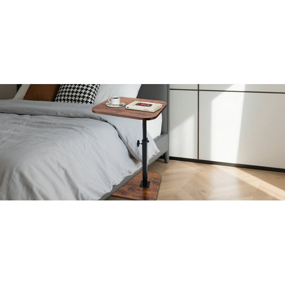 DuoBao 360° C-Shaped Rotating Side Table,Adjustable Height Side Table ...
