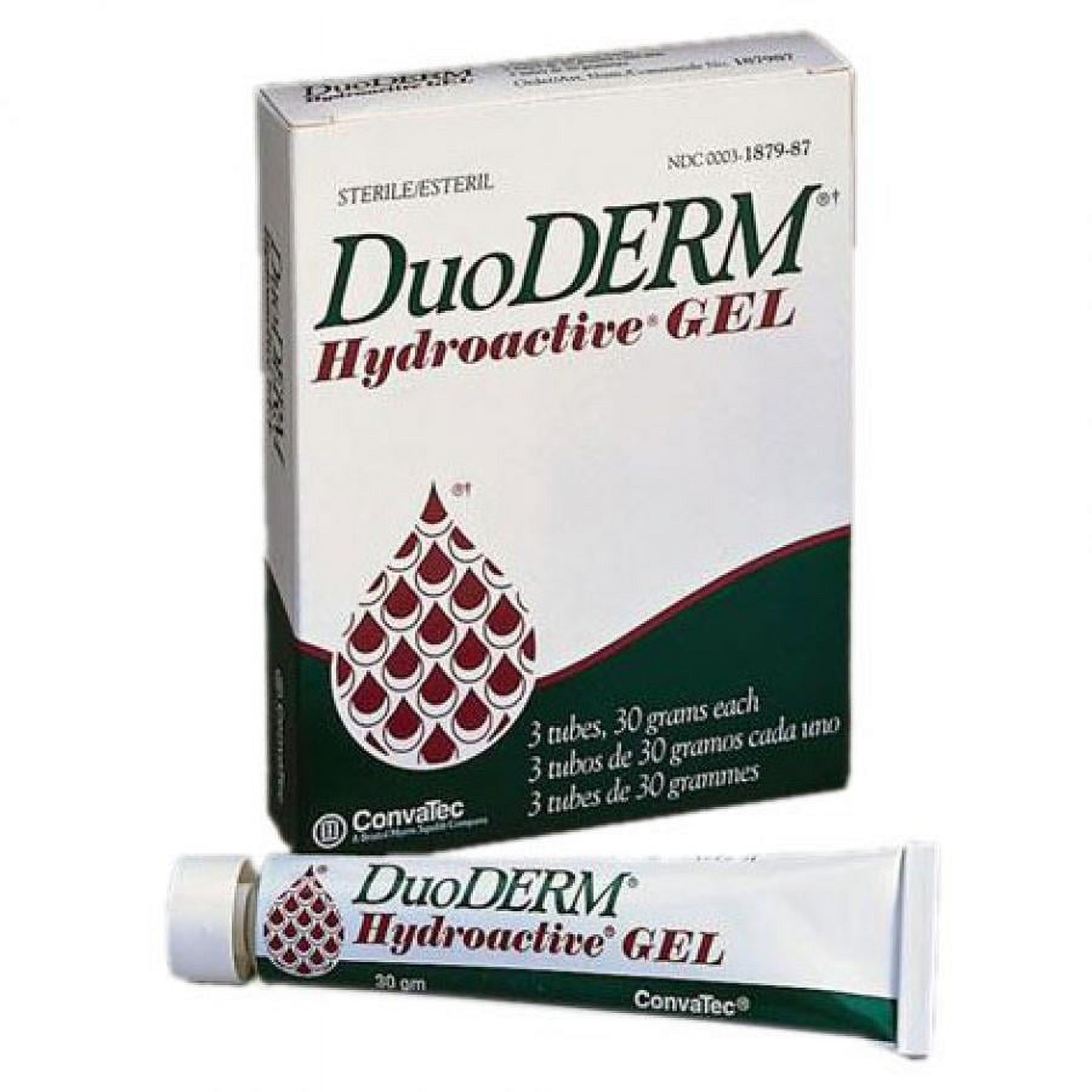DuoDERM Hydroactive Gel for Large Wounds, 30g Tube, Clear, Sterile, 3 ...
