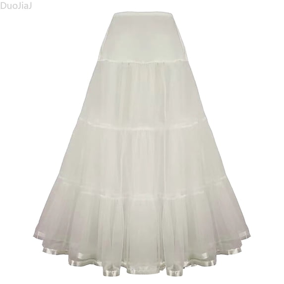 DuoJiaJ Boneless A Hem Wedding Dress Long Petticoat Tutu Skirt Skirts ...