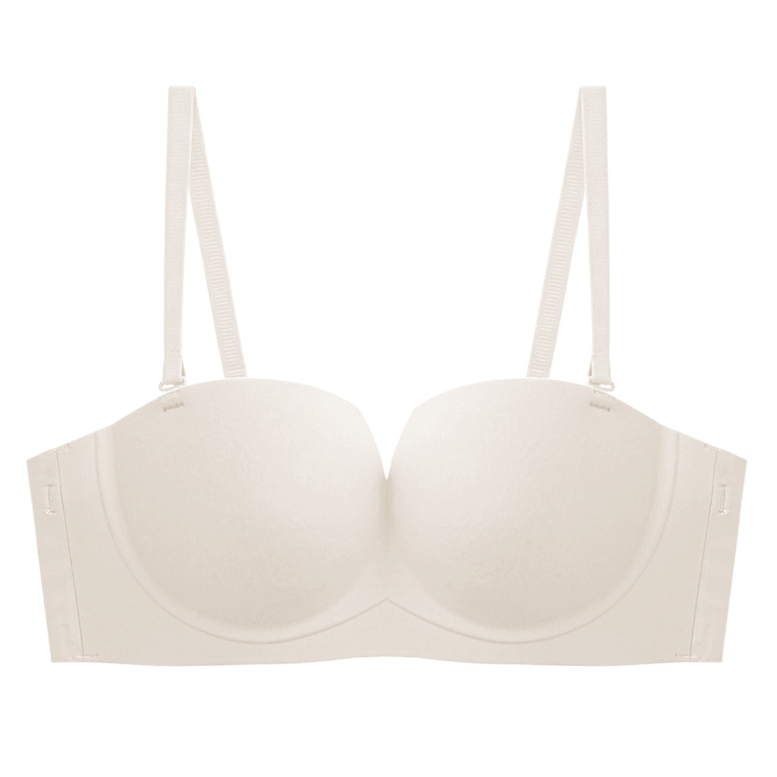 DuoJiaJ Half Cup Strapless Bra For Women Soft Wireless Design Perfect ...