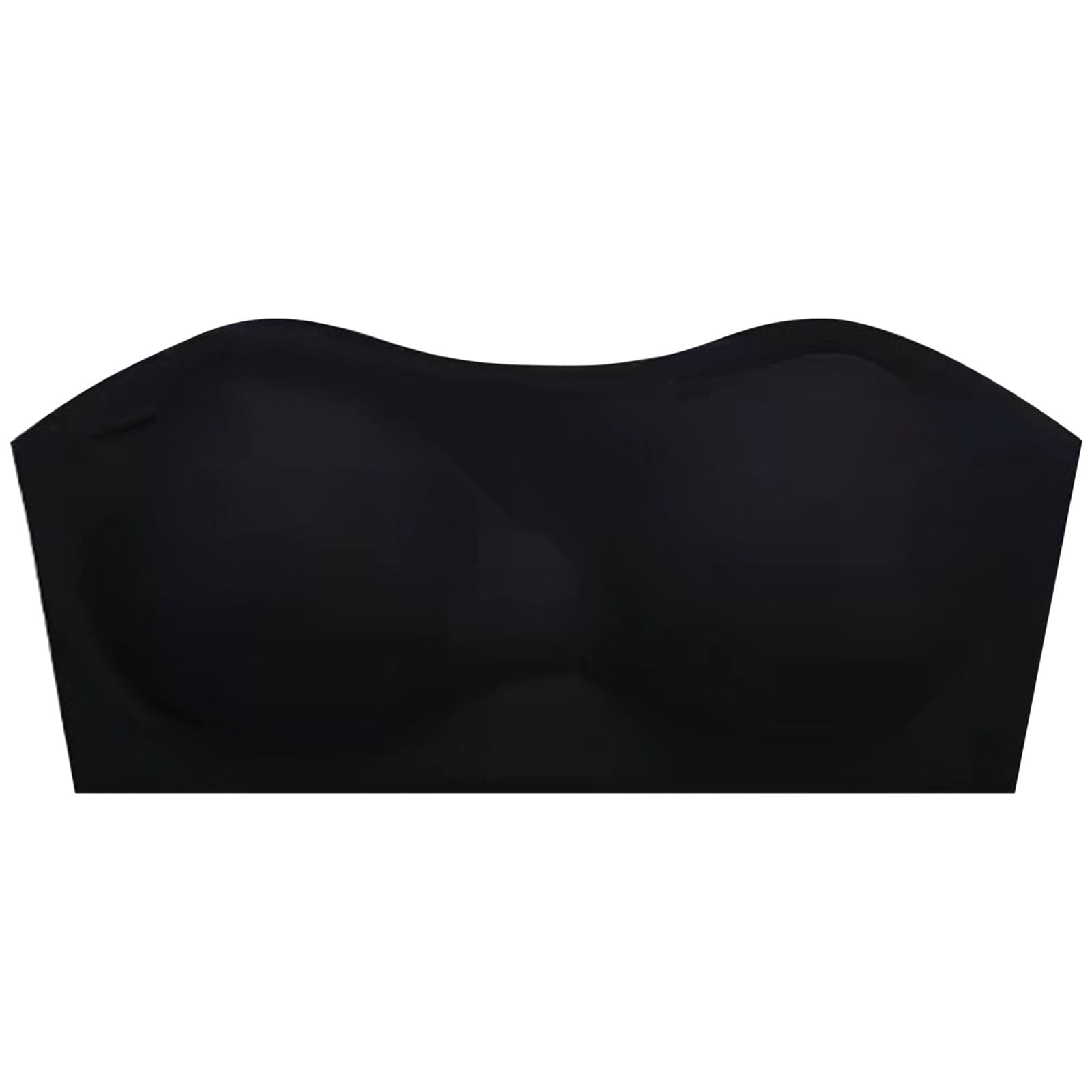 DuoJiaJ Strapless Bra Bandeau Seamless Bra Exposure Bra Bras for Women ...