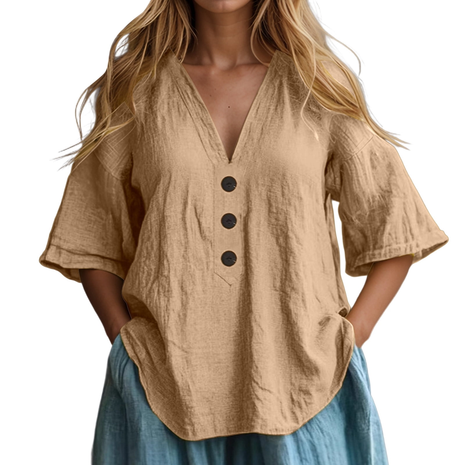 DuoJiaJ Summer Women's Shirts Loose Fit Casual Comfort Blouse Ideal For ...