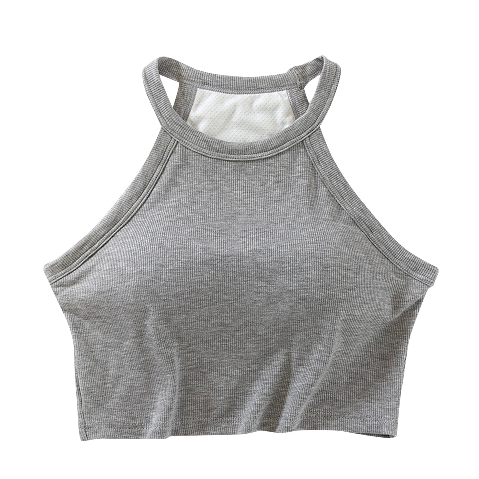 DuoJiaJ The With Chest Pad Hanging Neck Sling Navel Vest Female Bra ...