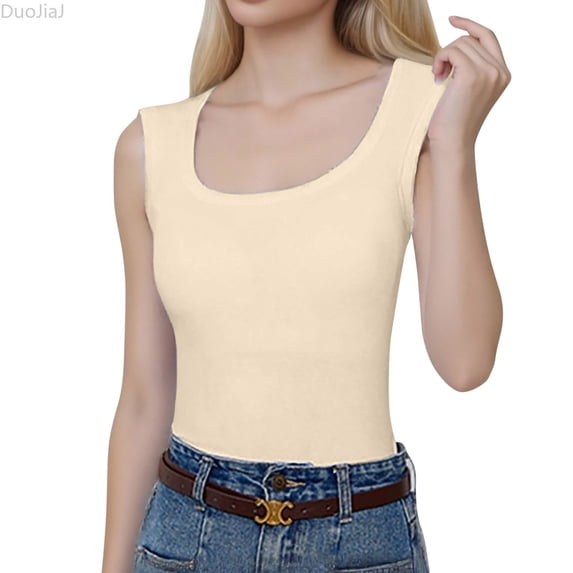 DuoJiaJ Wide Shouldered I Shaped Vest For Women Undershirt With ...