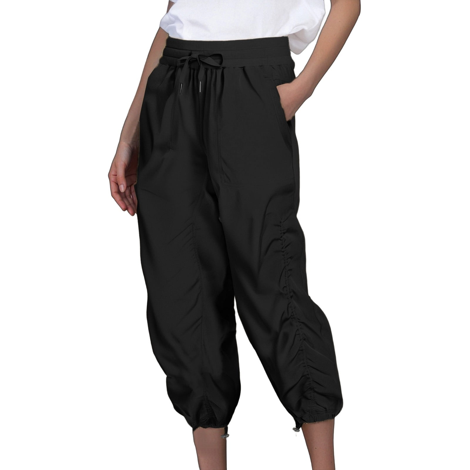 DuoJiaJ Women's Casual Capri Pants Lightweight Comfortable Summer ...