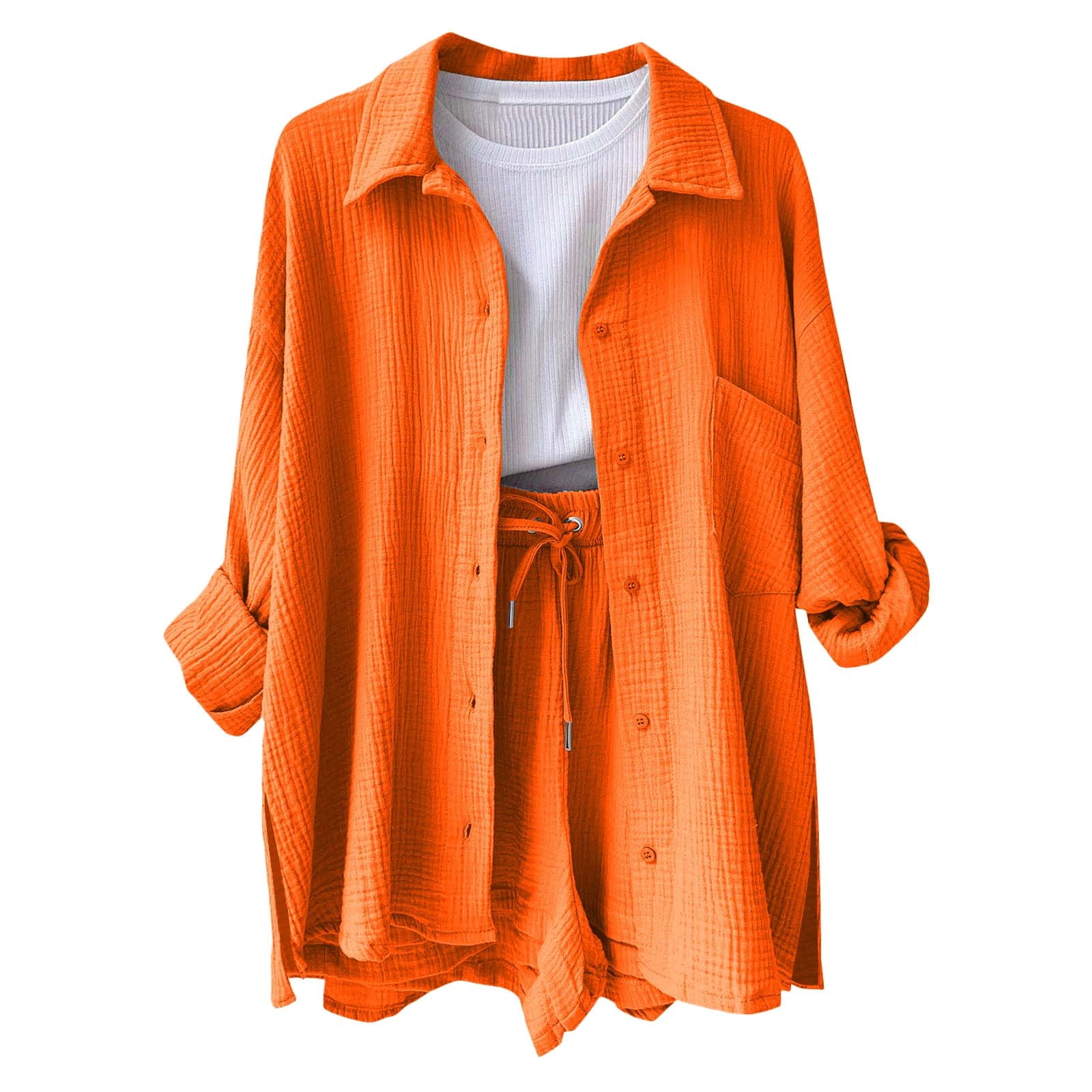 DuoJiaJ Women's Casual Long Sleeve Shirt With Side Slits And Pocket ...
