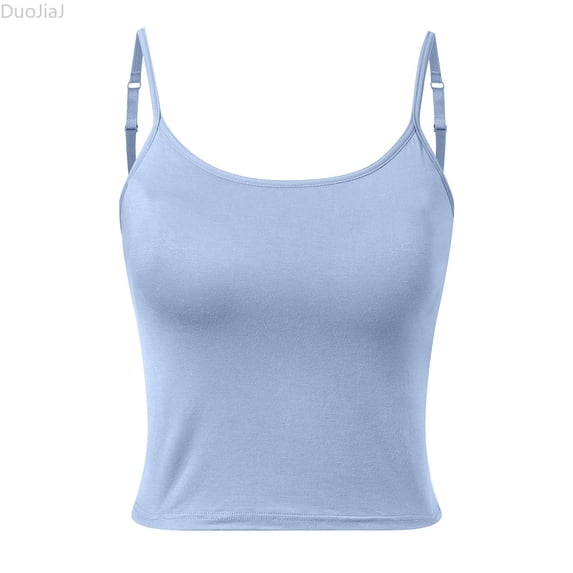 DuoJiaJ Women's Casual Round Neck Tank Top Sleeveless Summer Basic ...
