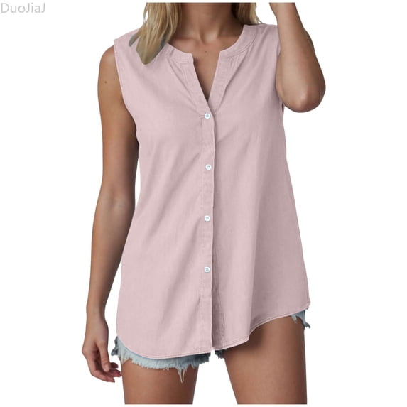 DuoJiaJ Women's Casual V Neck Tank Top For Everyday Vacation Versatile ...