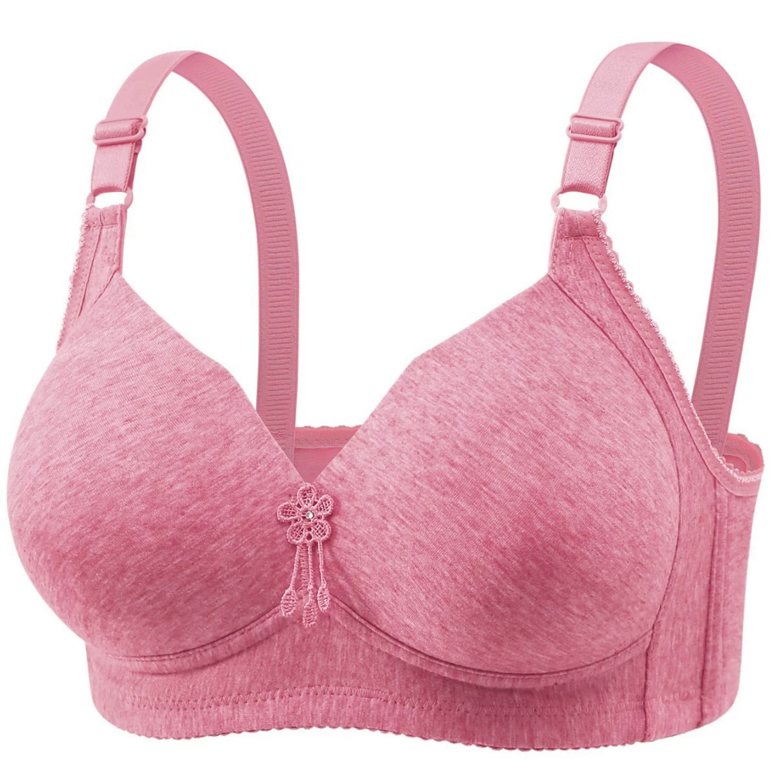 DuoJiaJ Women's Comfortable And Breathable Plus Size Bra Without ...