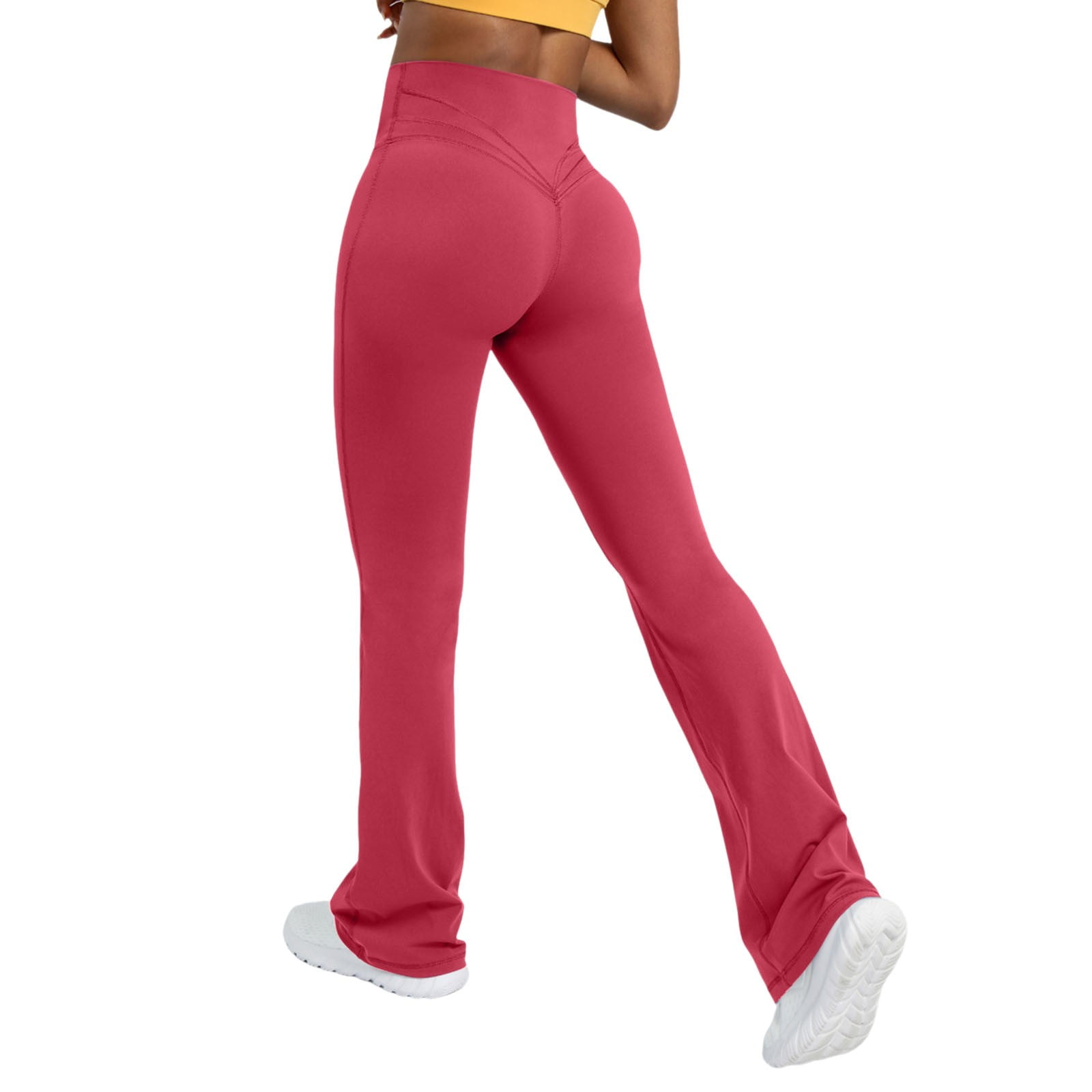 DuoJiaJ Women's Flare Yoga Pants High Waisted Leggings Workout Casual ...
