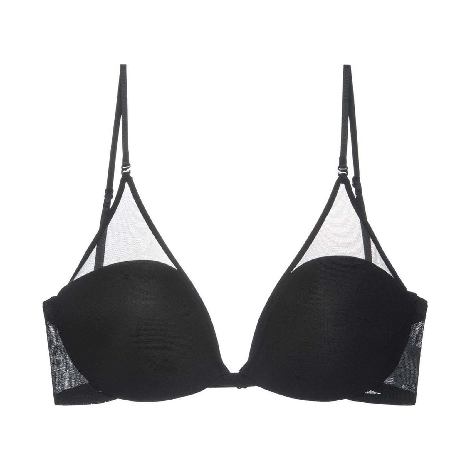 DuoJiaJ Women's V Neck Mesh Bra Breathable Backless French Bra Creating ...