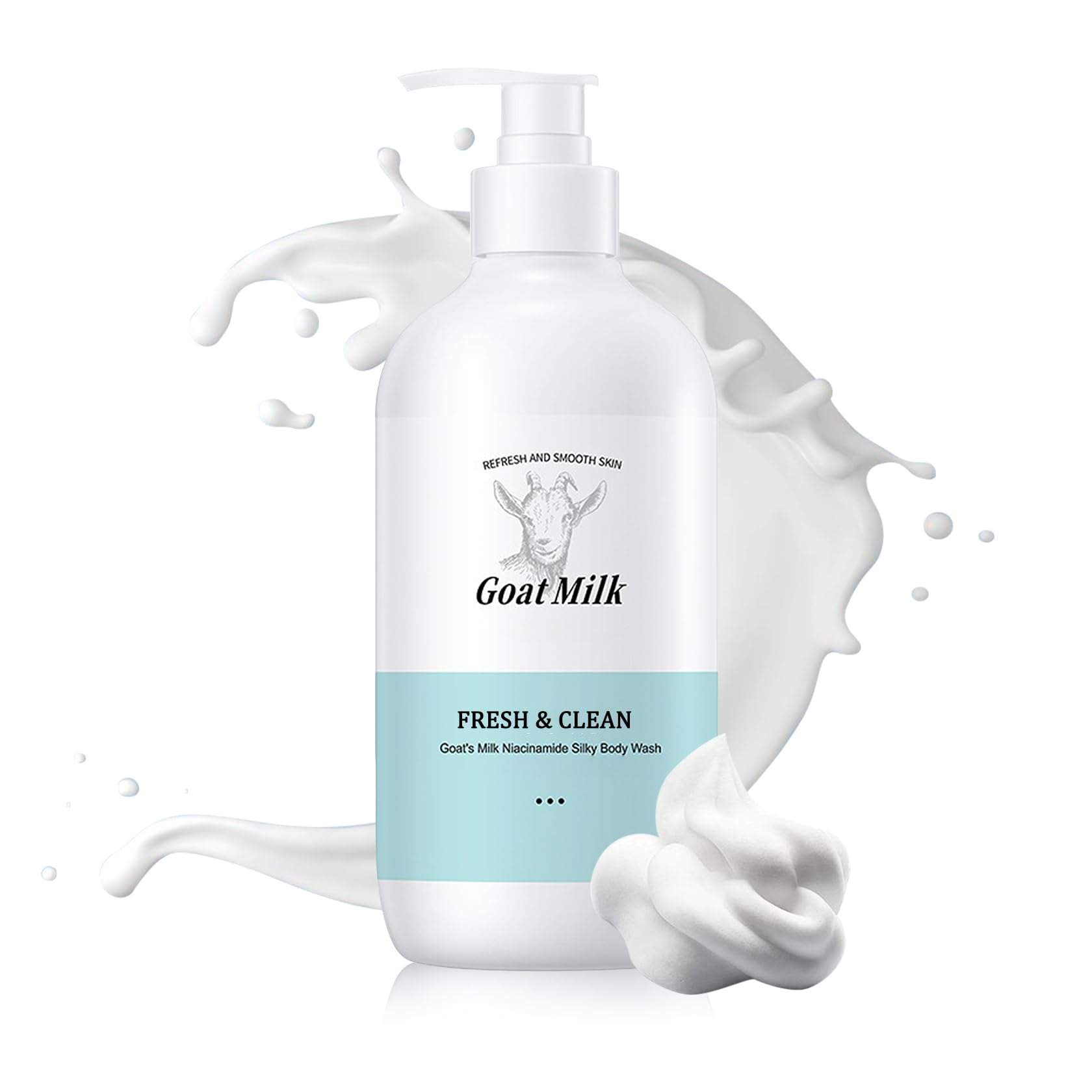 DuoZeng Goat Milk Body AKF18 Wash,Gentle Silk Soft Foaming Milk Bath ...