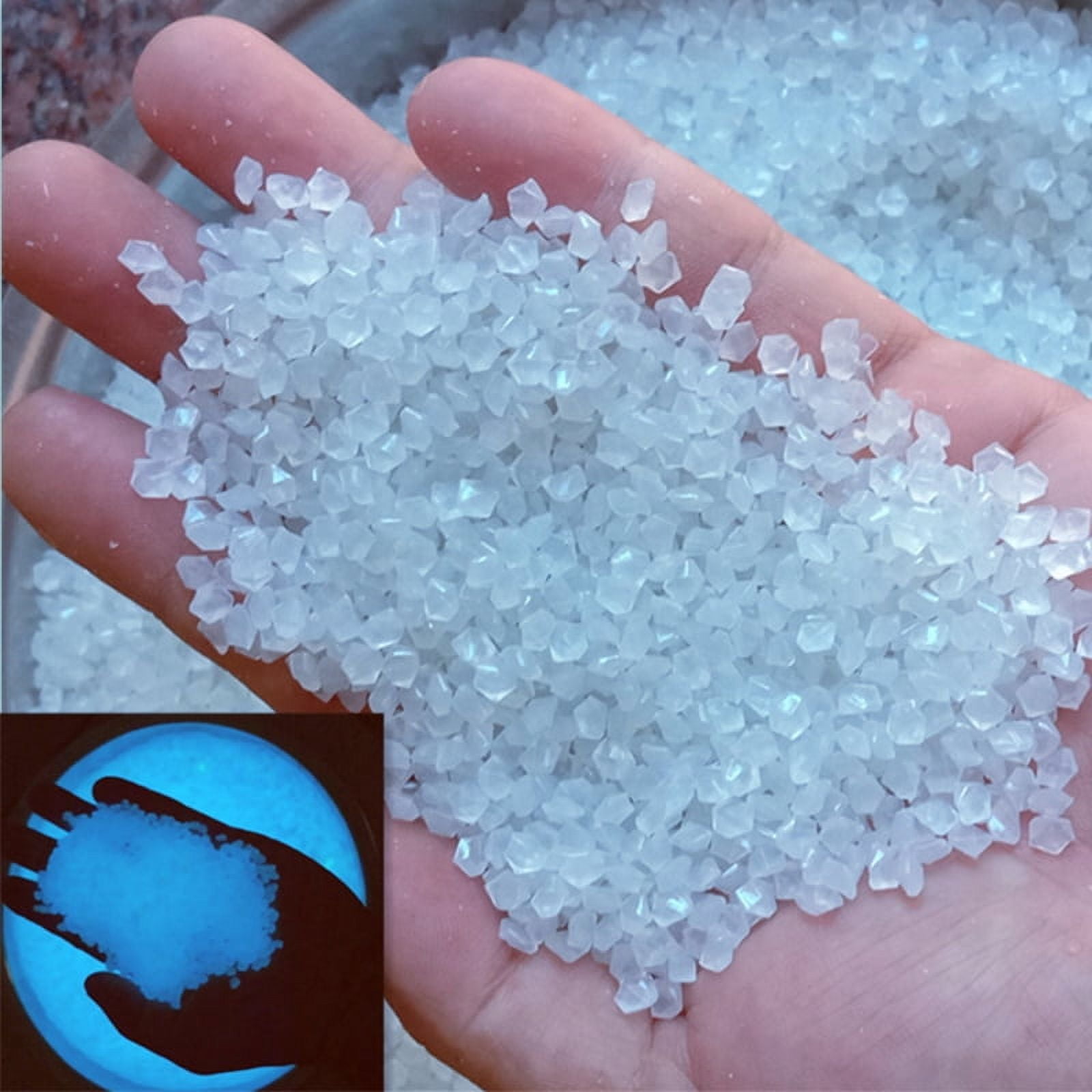 Duochuang 1000pcs Luminous Sand Glow In Dark Pebbles Stone Home Garden ...