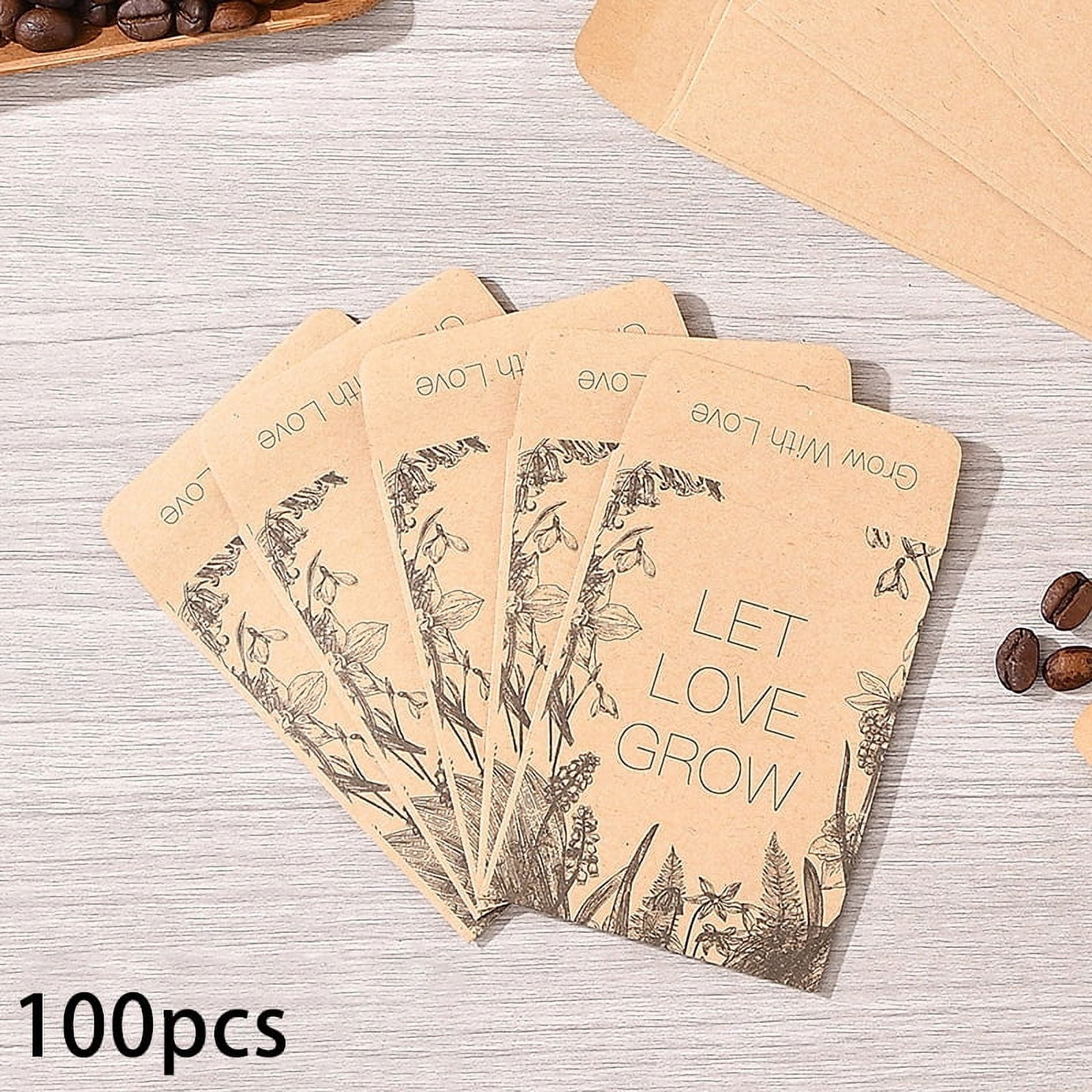 Duochuang 100PCS Seed Packets Envelopes Self Sealing Kraft Small Seed ...