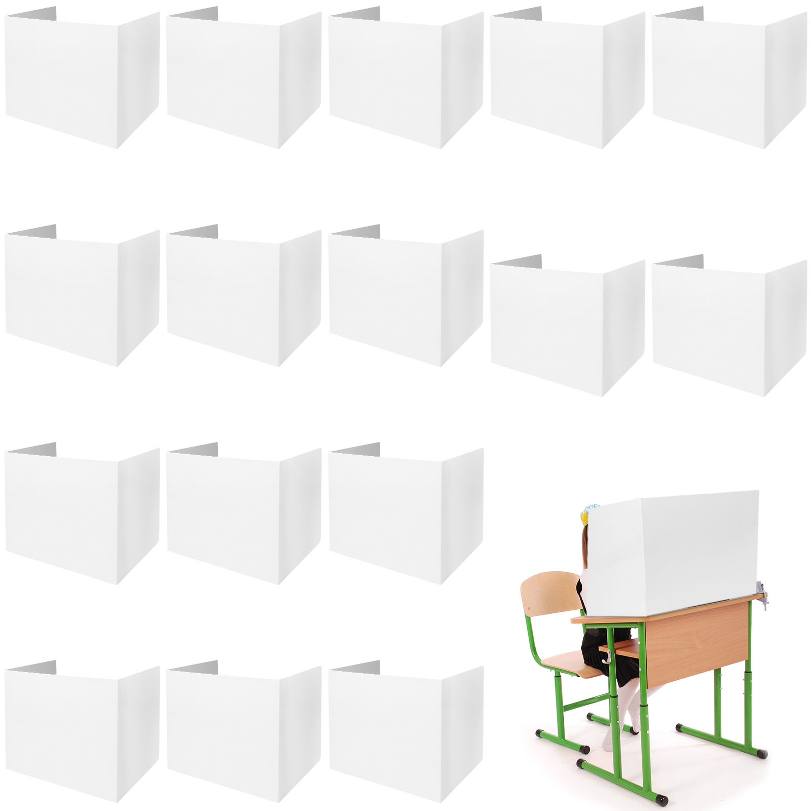 Duochuang 16 Pcs Classroom Privacy Boards For Student Desks Plastic ...