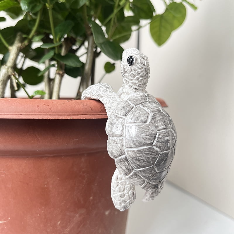 Duochuang Sea Turtle Figure Plant Pot Hanger,Resin Hanging Turtle ...
