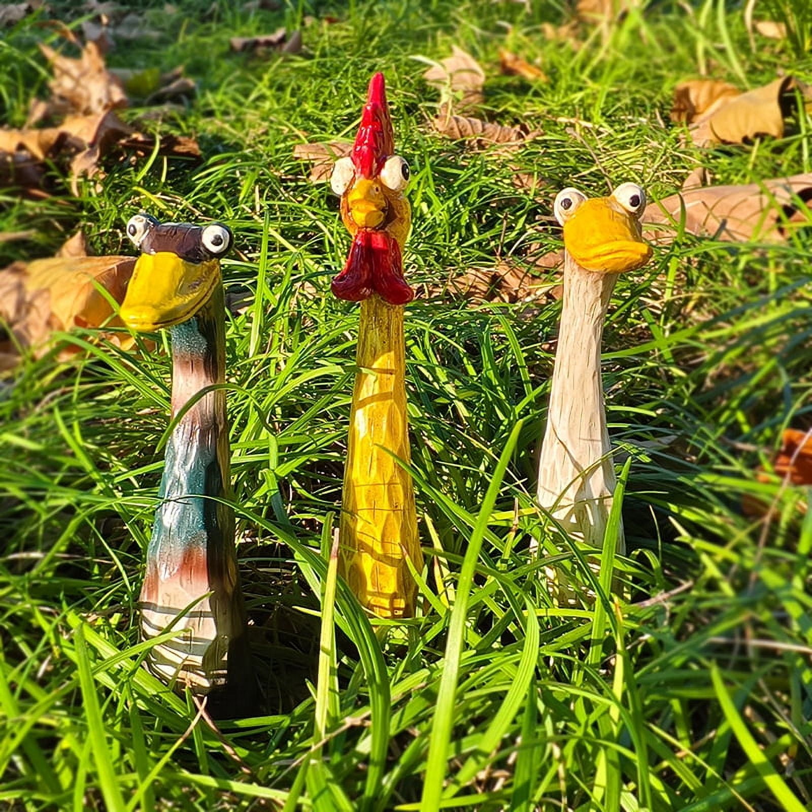 Duochuang Spring Garden Decor Screaming Chicken Statue - Quirky Resin ...