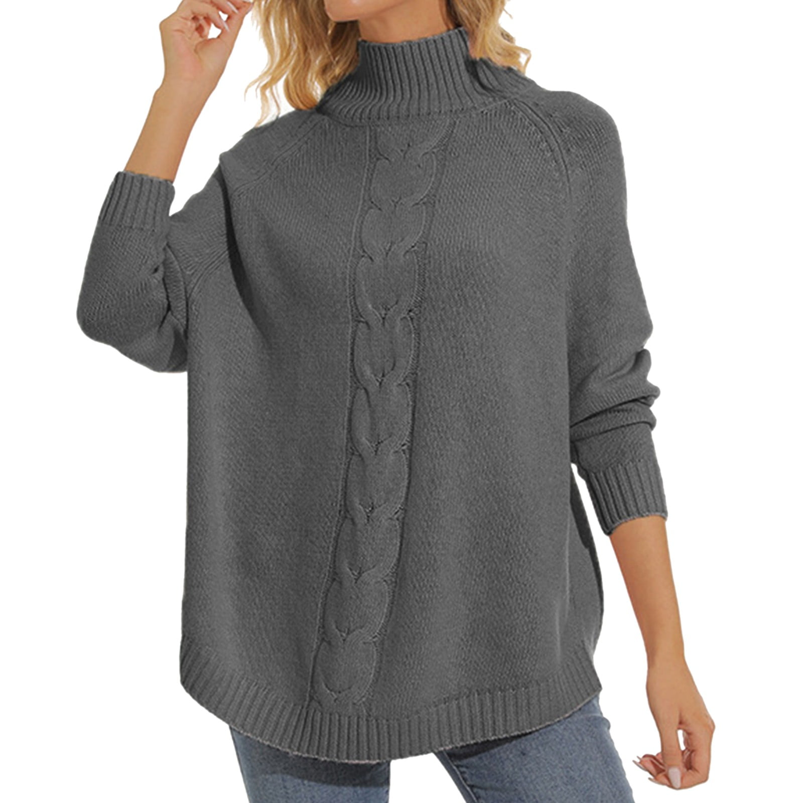 Duoif Sweaters for Women Trendy Fashion Oversized Casual Pullover ...