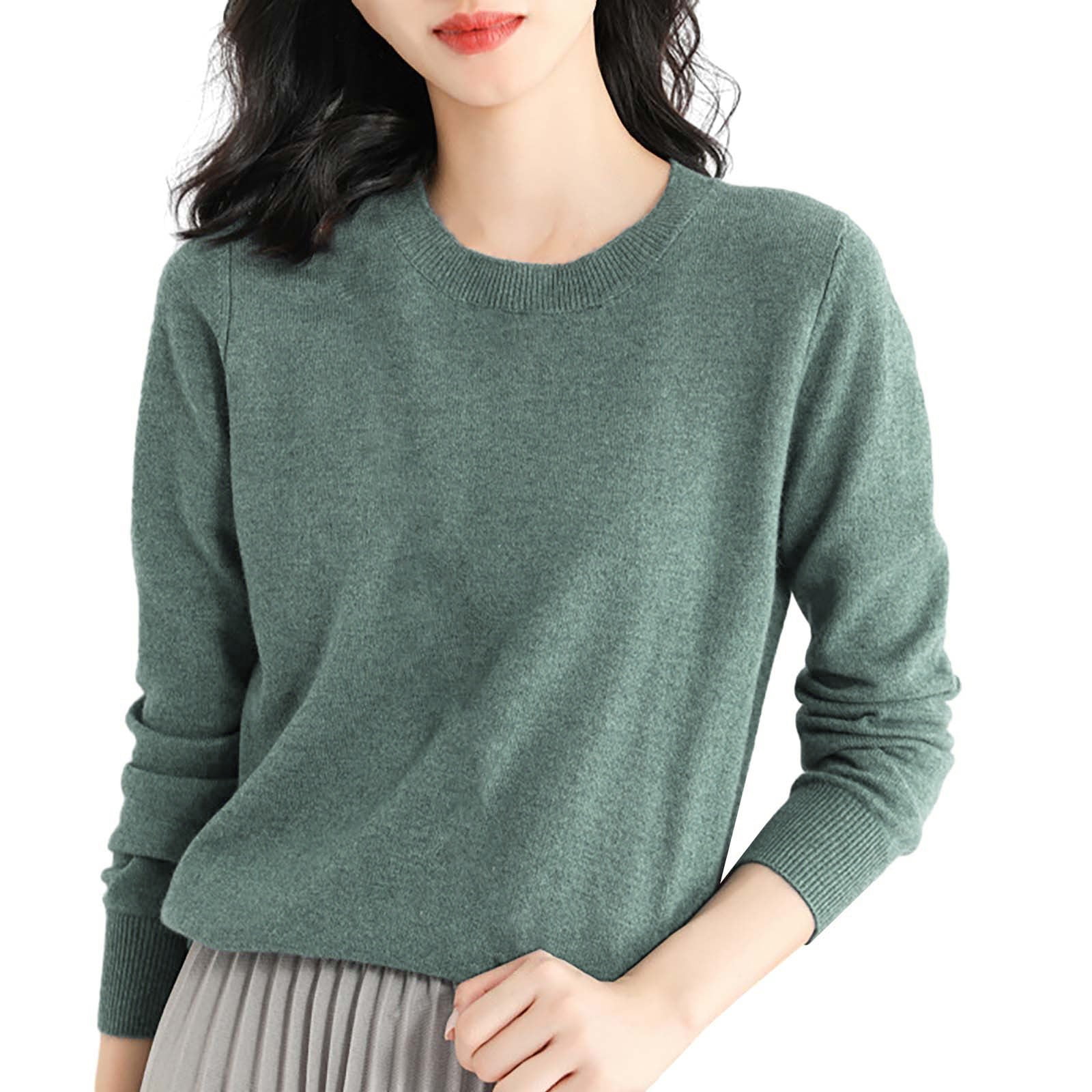 Duoif Sweaters for Women Trendy Light Sweaters for Women Long Sleeve ...