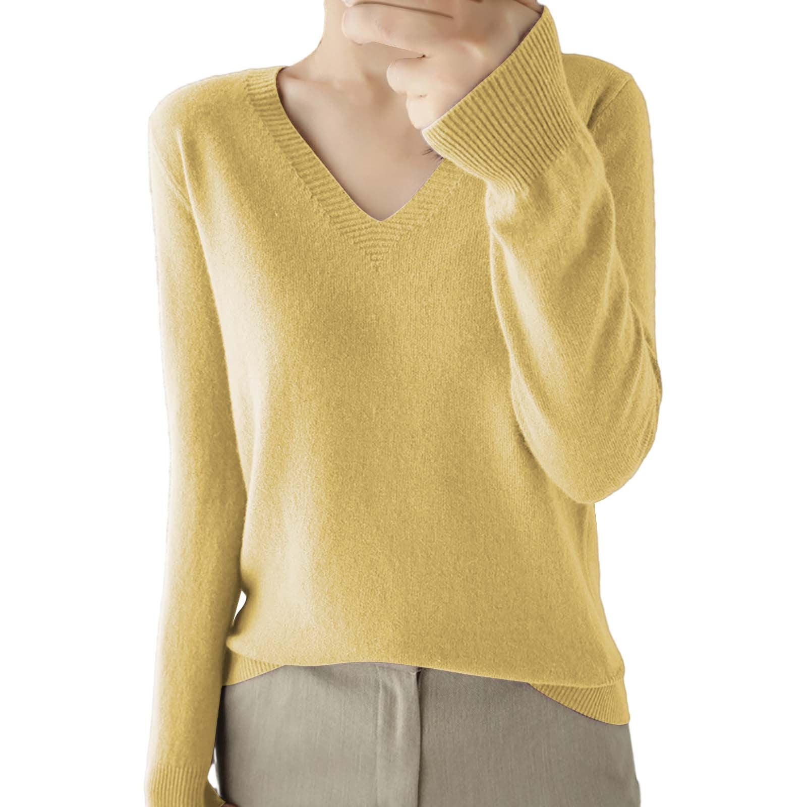 Duoif Sweaters for Women Trendy Light Sweaters for Women Long Sleeve ...