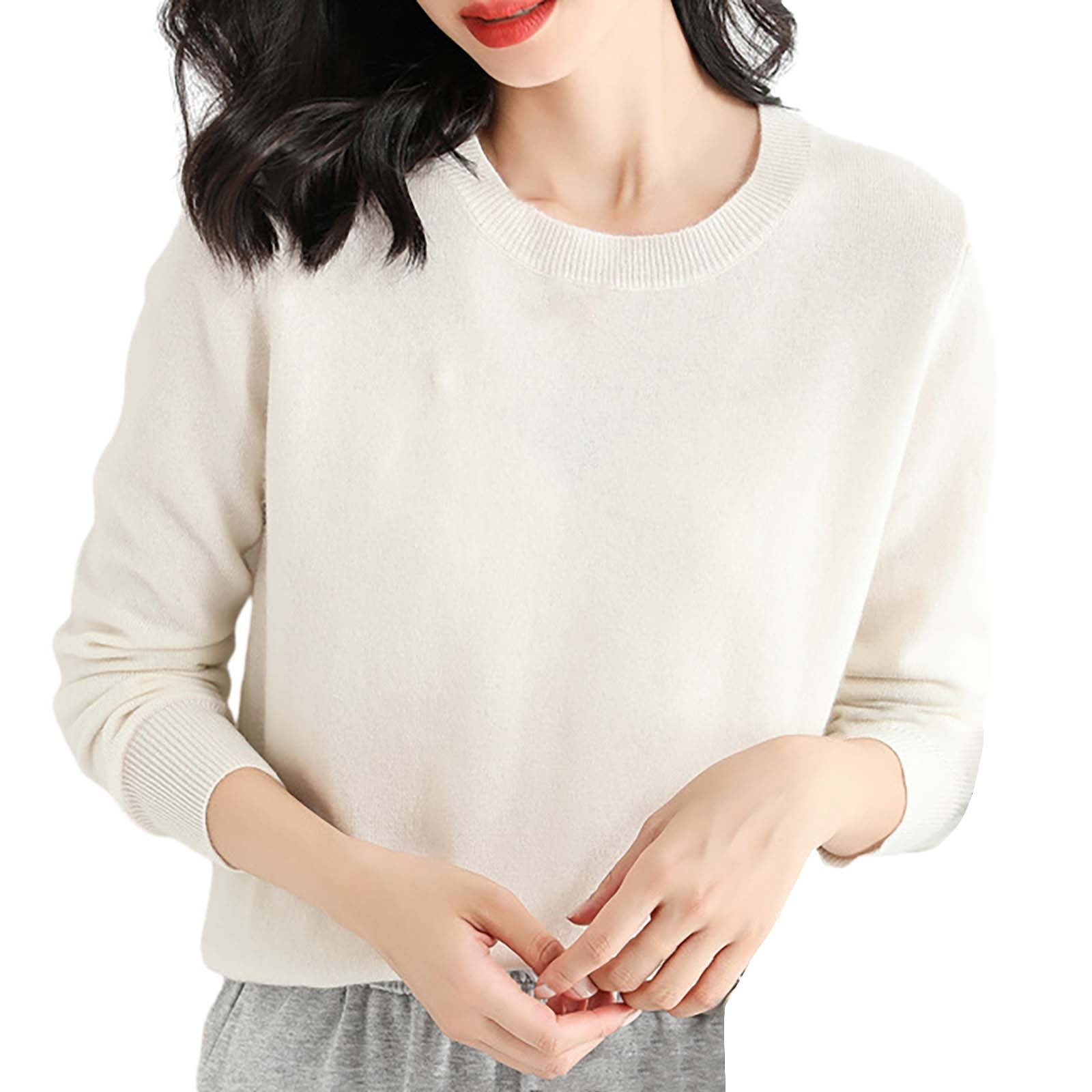 Duoif Sweaters for Women Trendy Light Sweaters for Women Long Sleeve ...