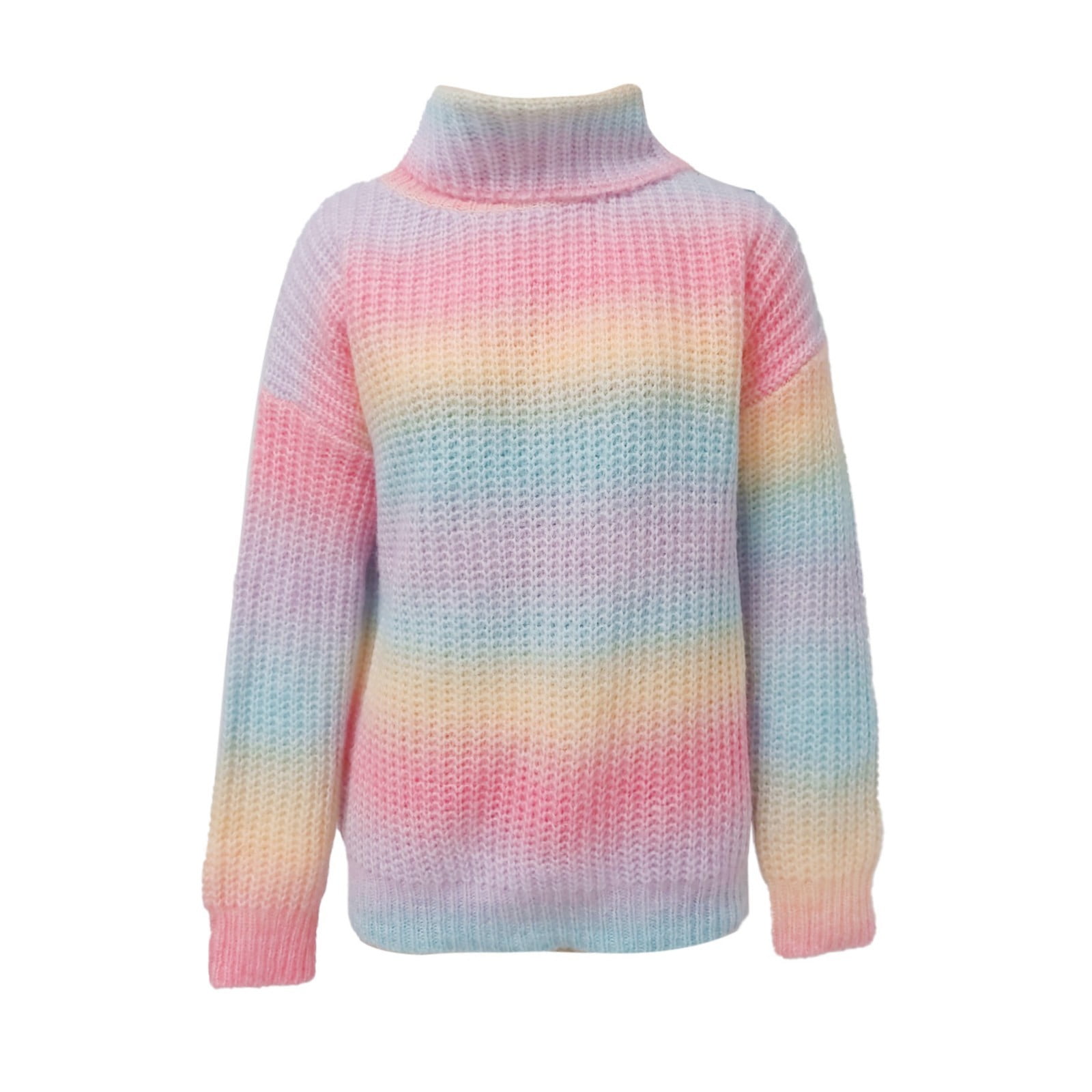 Duoif Sweaters for Women Trendy Ladies Turtleneck Long Sleeve Pullover ...