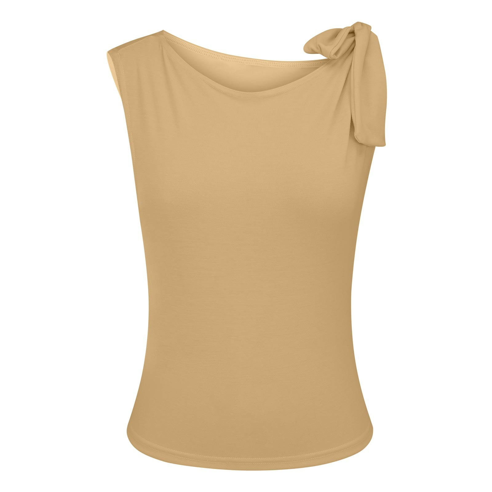 Duoif Tank Top for Women Fashion Street Style Sloping Collar Sleeveless ...