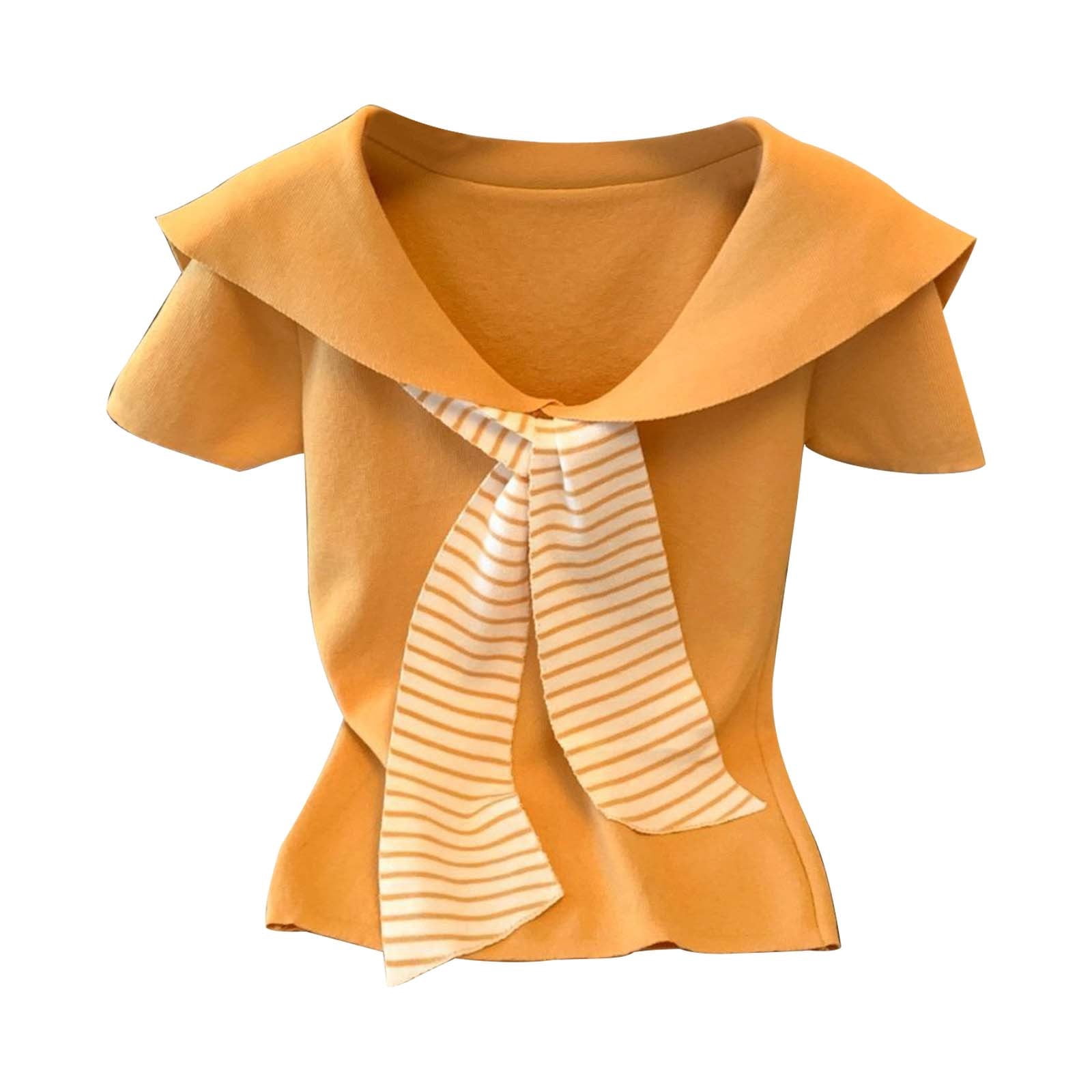 Duoif Women Casual Long Sleeve Blouse Loose Fit Collared V Neck Shirt ...