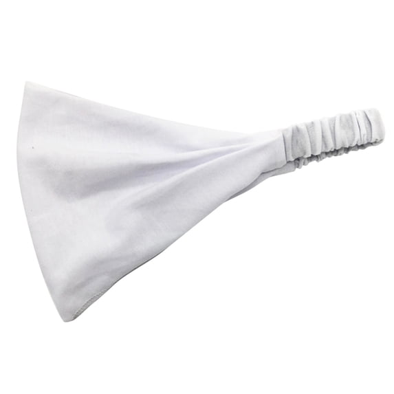 Duoif Women's Solid Color Elastic Head Wrap Headband, White Women Solid ...