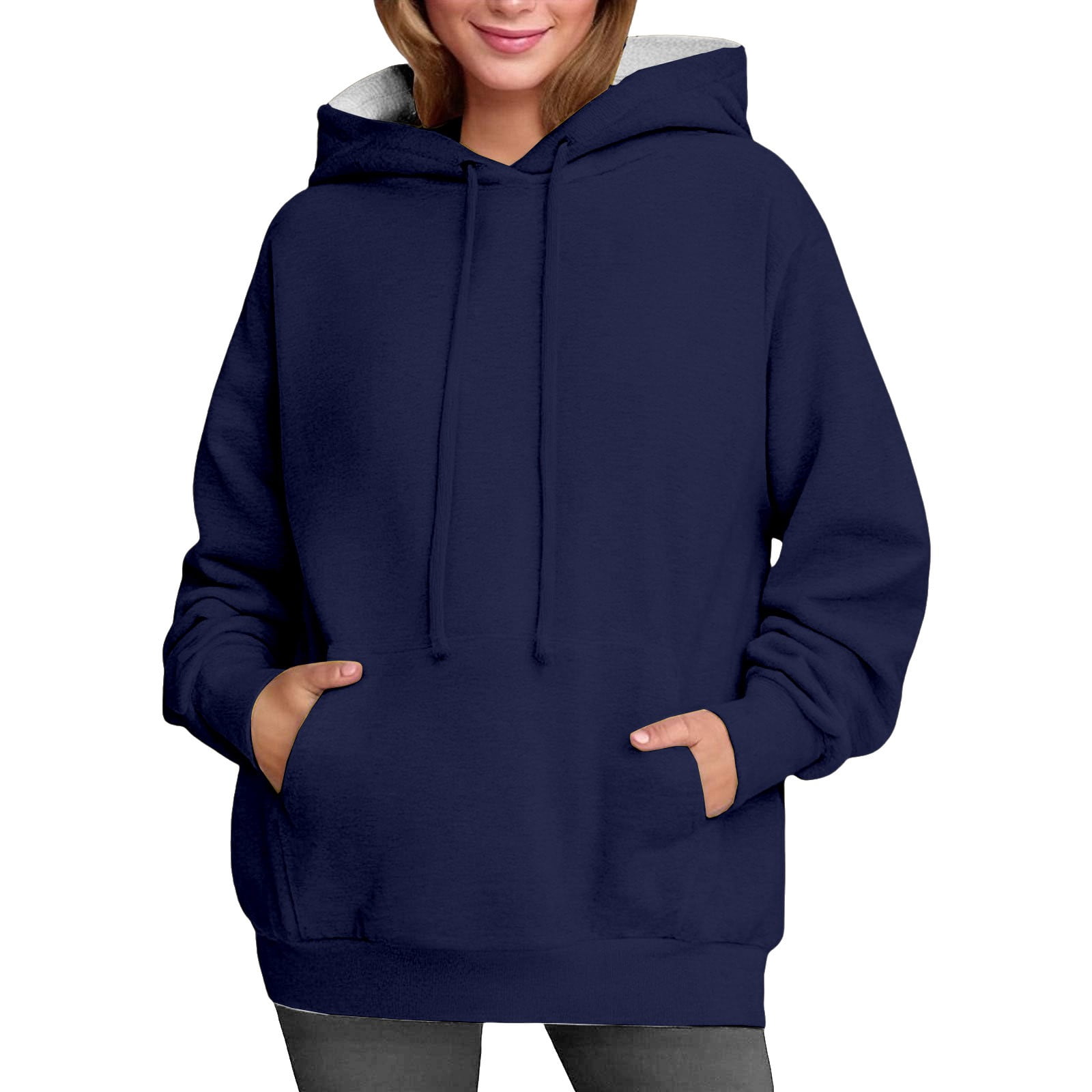 Duoif Womens Hoodies Women's Cute Cat Ear Sweatshirt - Soft Plus Size ...