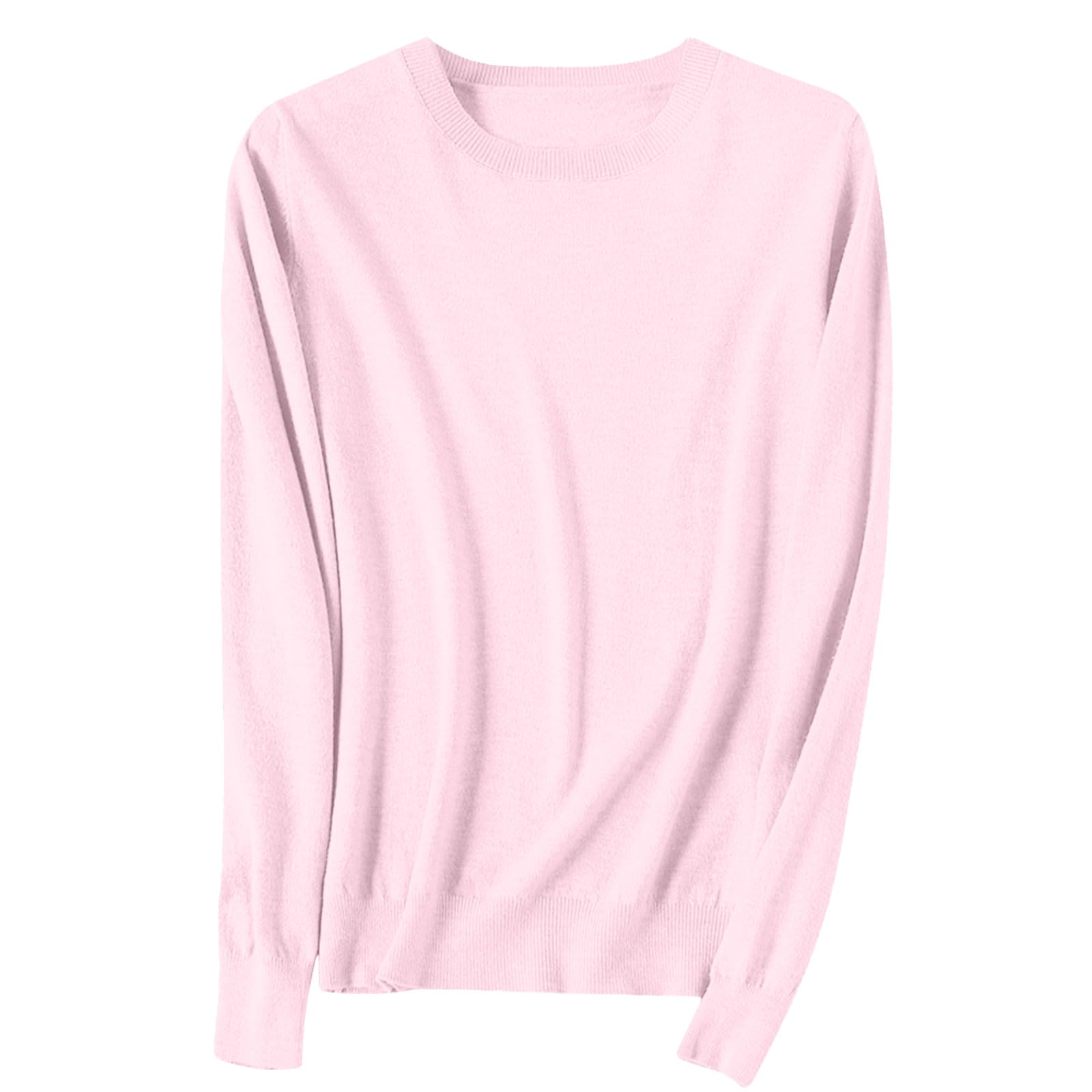 Duoif Womens Sweaters Light Sweaters Long Sleeve Crew Neck Lightweight ...