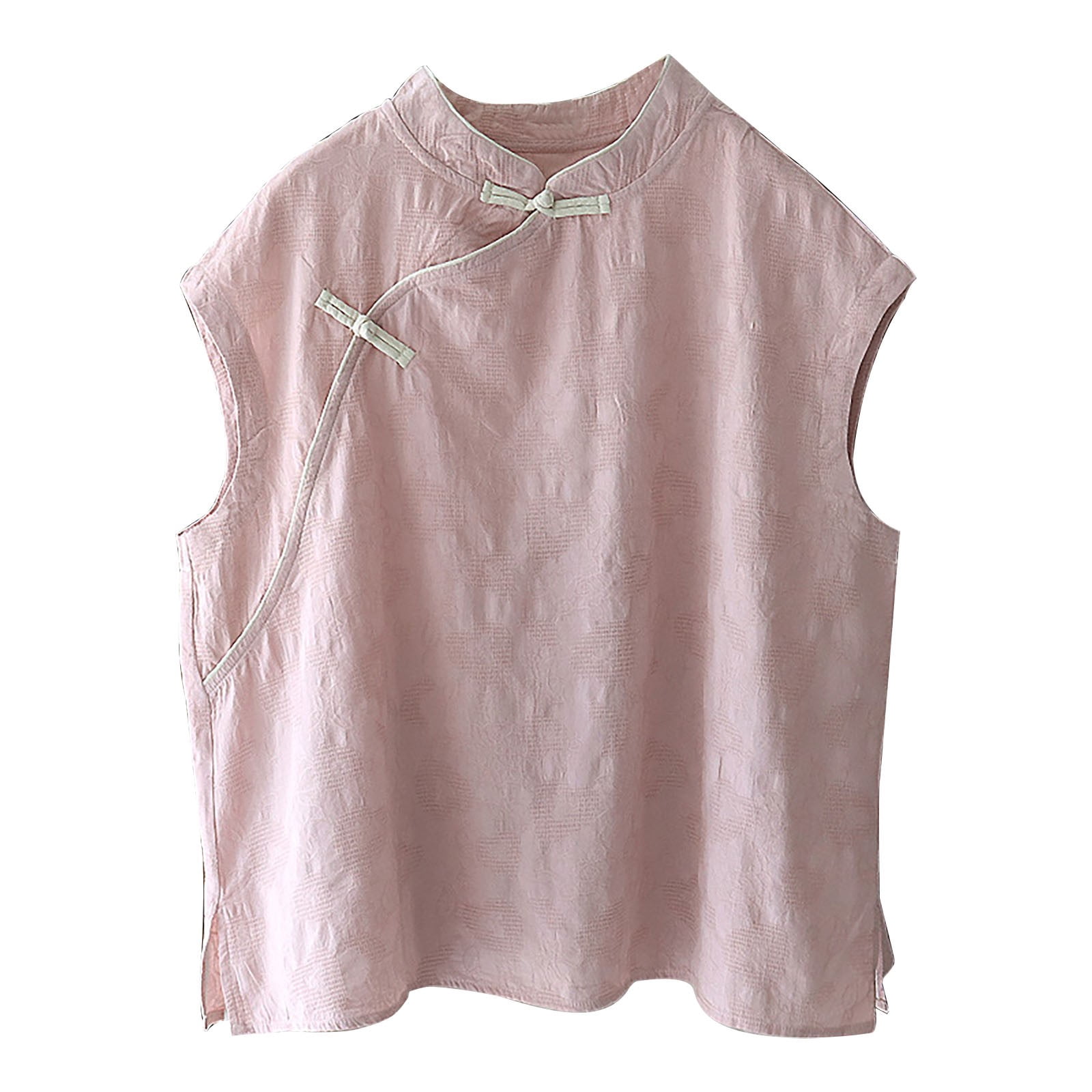 Duoif Womens Tank Tops, Retro Chinese Frog Button Tank, Loose Stand ...