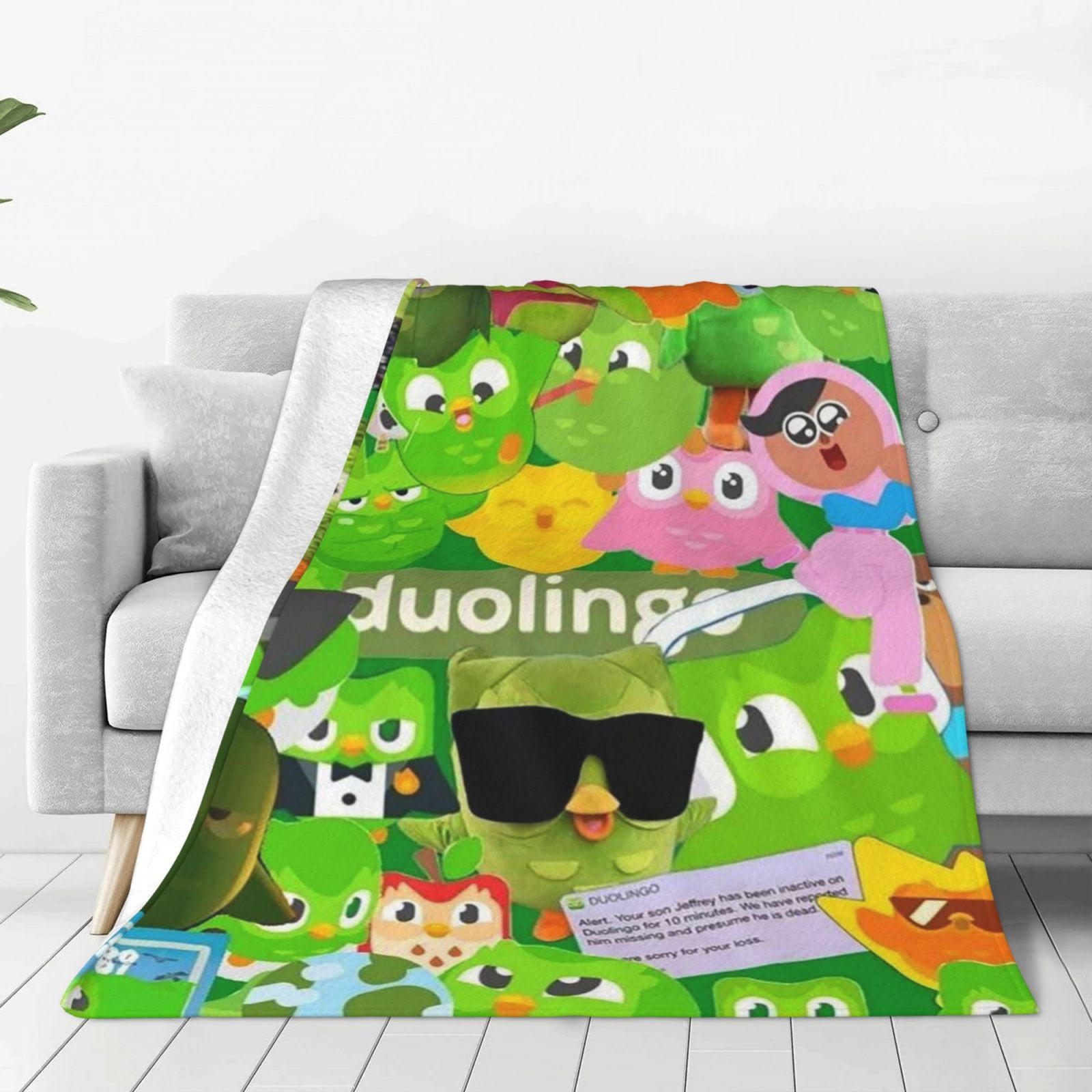 Duolingo Ultra-Soft Micro Fleece Blanket Cozy Blanket Thick Warm Plush ...