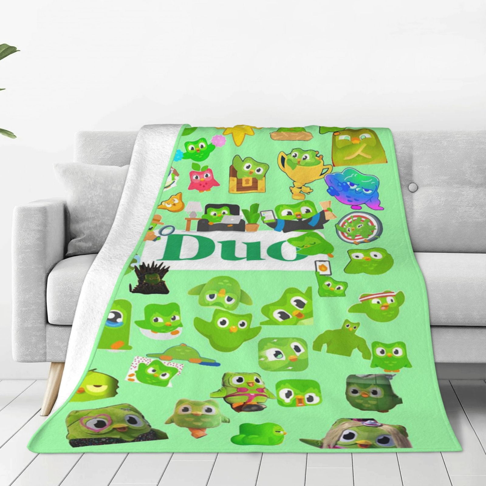 Duolingo Ultra-Soft Micro Fleece Blanket Cozy Blanket Thick Warm Plush ...