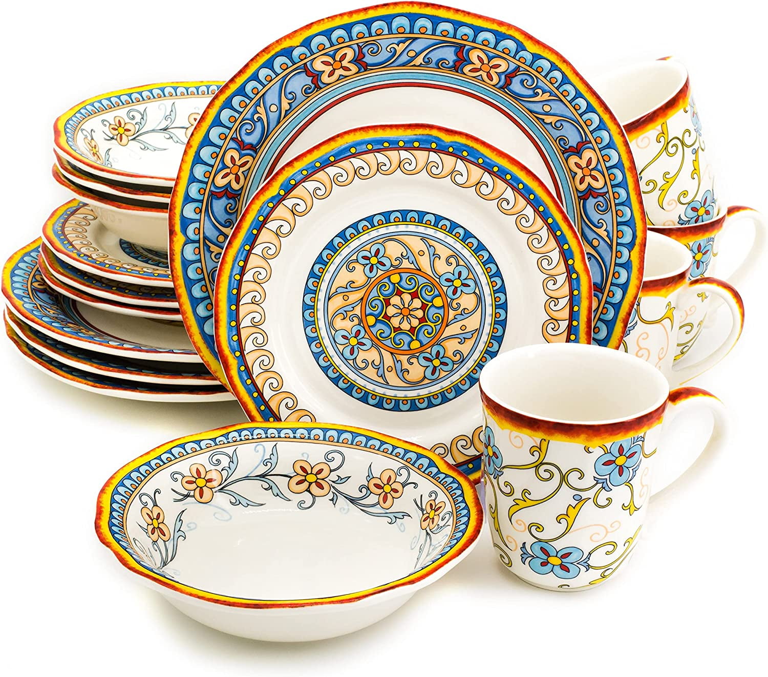 Duomo 16 Piece Stoneware Dinnerware Set, Service for 4 – Thanksgiving ...