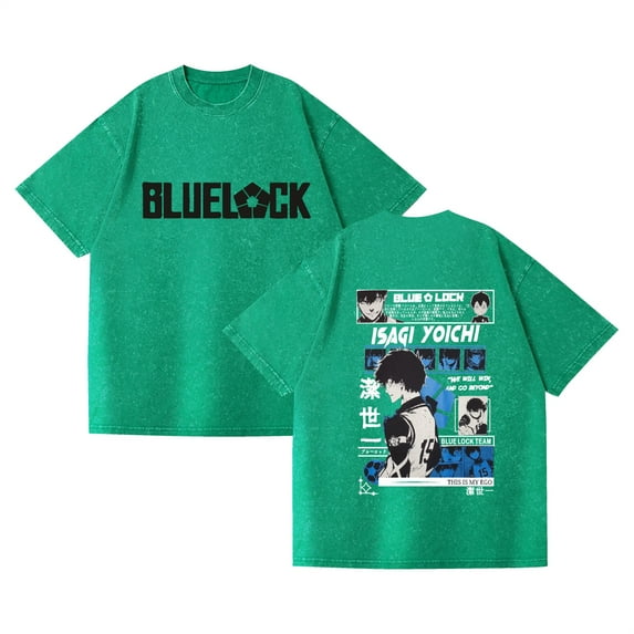 Duoxingbao American style BLUE LOCK short-sleeved cotton T-shirt new ...