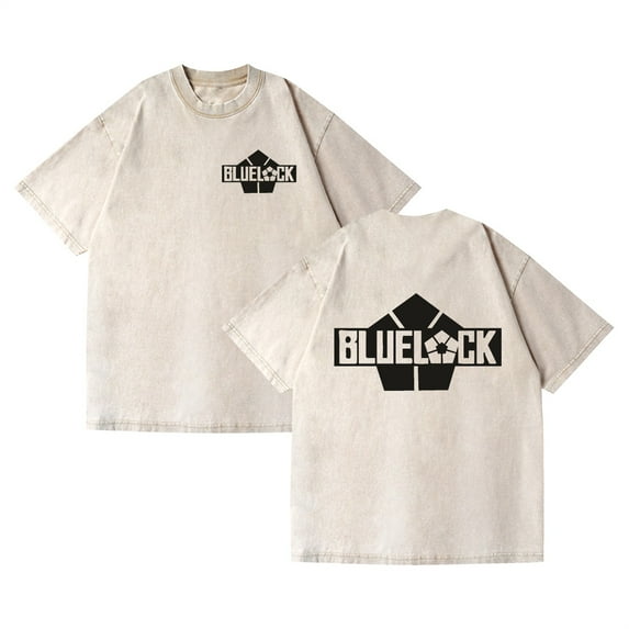 Duoxingbao American style BLUE LOCK short-sleeved cotton T-shirt new ...