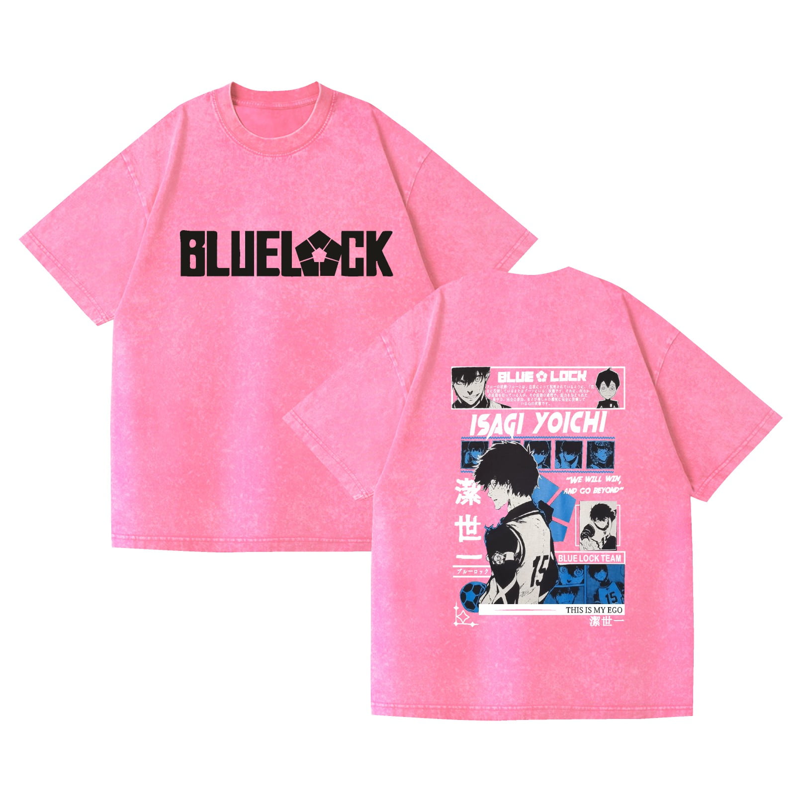 Duoxingbao American style BLUE LOCK short-sleeved cotton T-shirt new ...