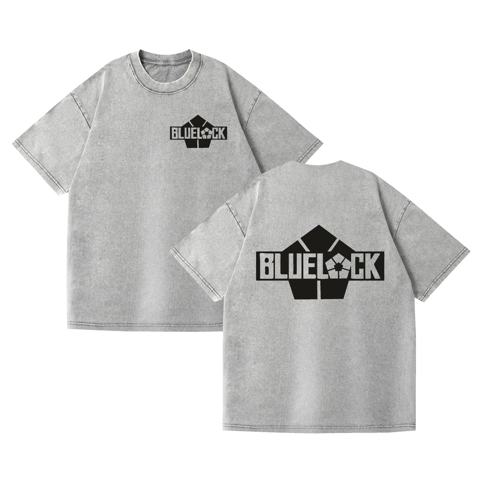 Duoxingbao American style BLUE LOCK short-sleeved cotton T-shirt new ...