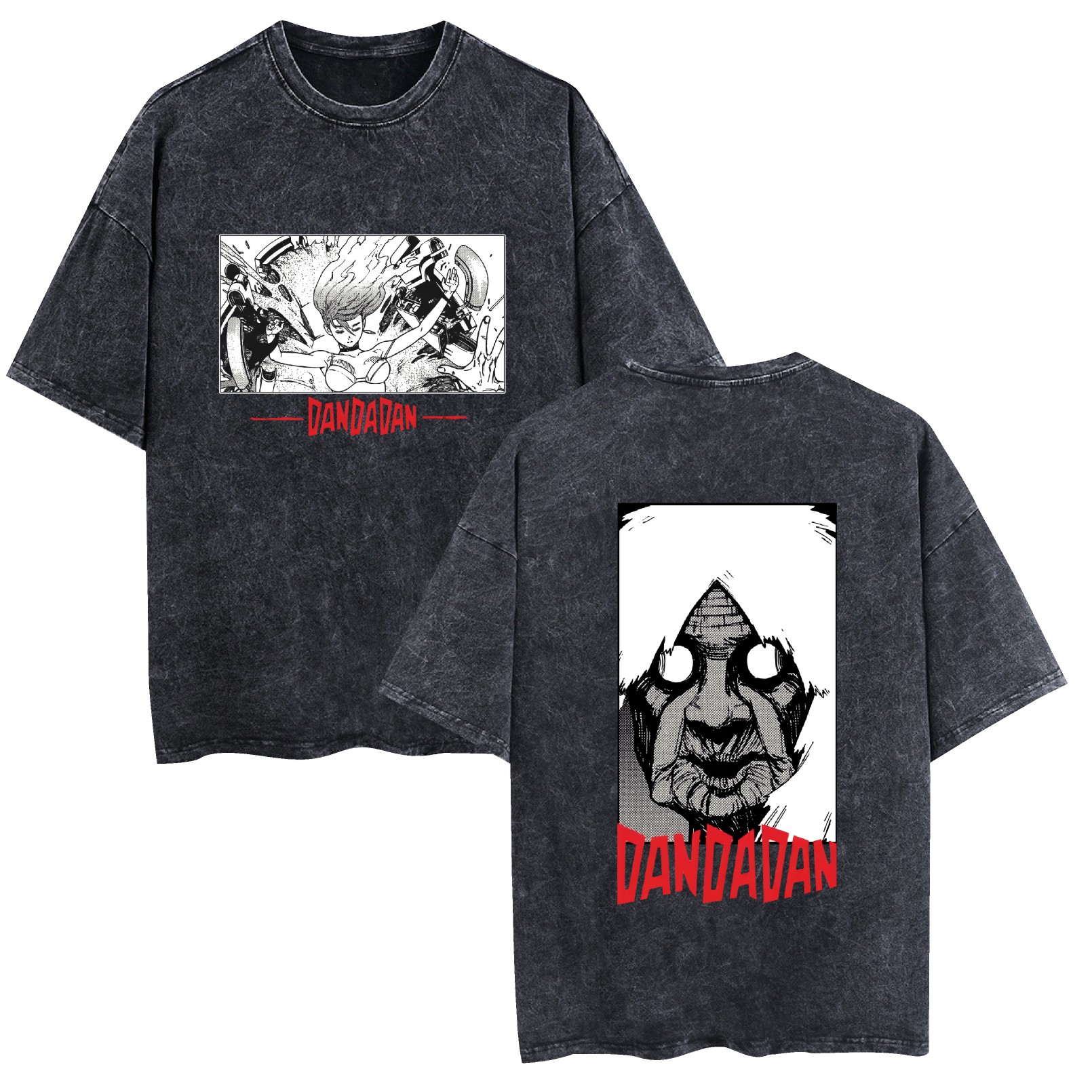 Duoxingbao Anime DANDADAN washed retro t-shirt pure cotton breathable ...