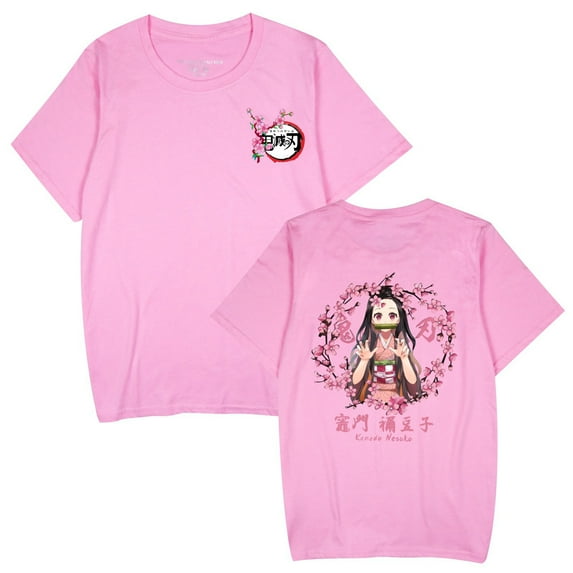 Duoxingbao Anime Demon Slayer Casual Cartoon Loose Short-Sleeve T-Shirt ...